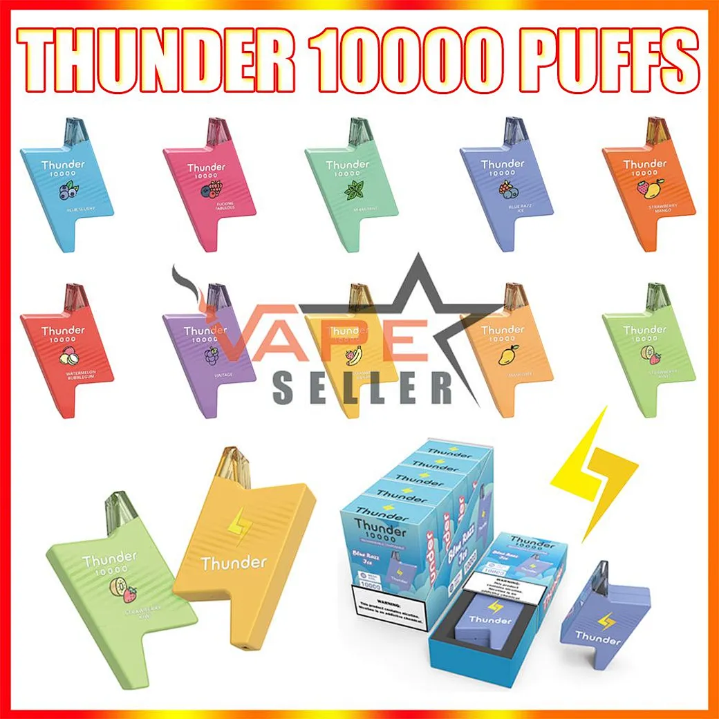 MRVI Thunder 10000 Puff Disposable Vape - Long Lasting, Rechargeable ...